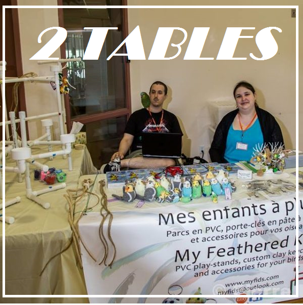 Réservation des tables pour les exposants. – AVEC DEUX AILES