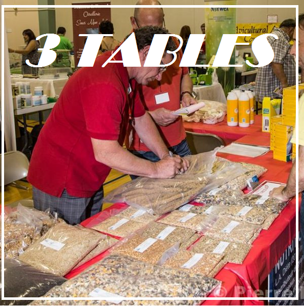 Réservation des tables pour les exposants. – AVEC DEUX AILES
